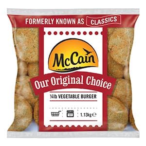 Original Choice 1/4lb Vegetable Burger - McCain Foodservice